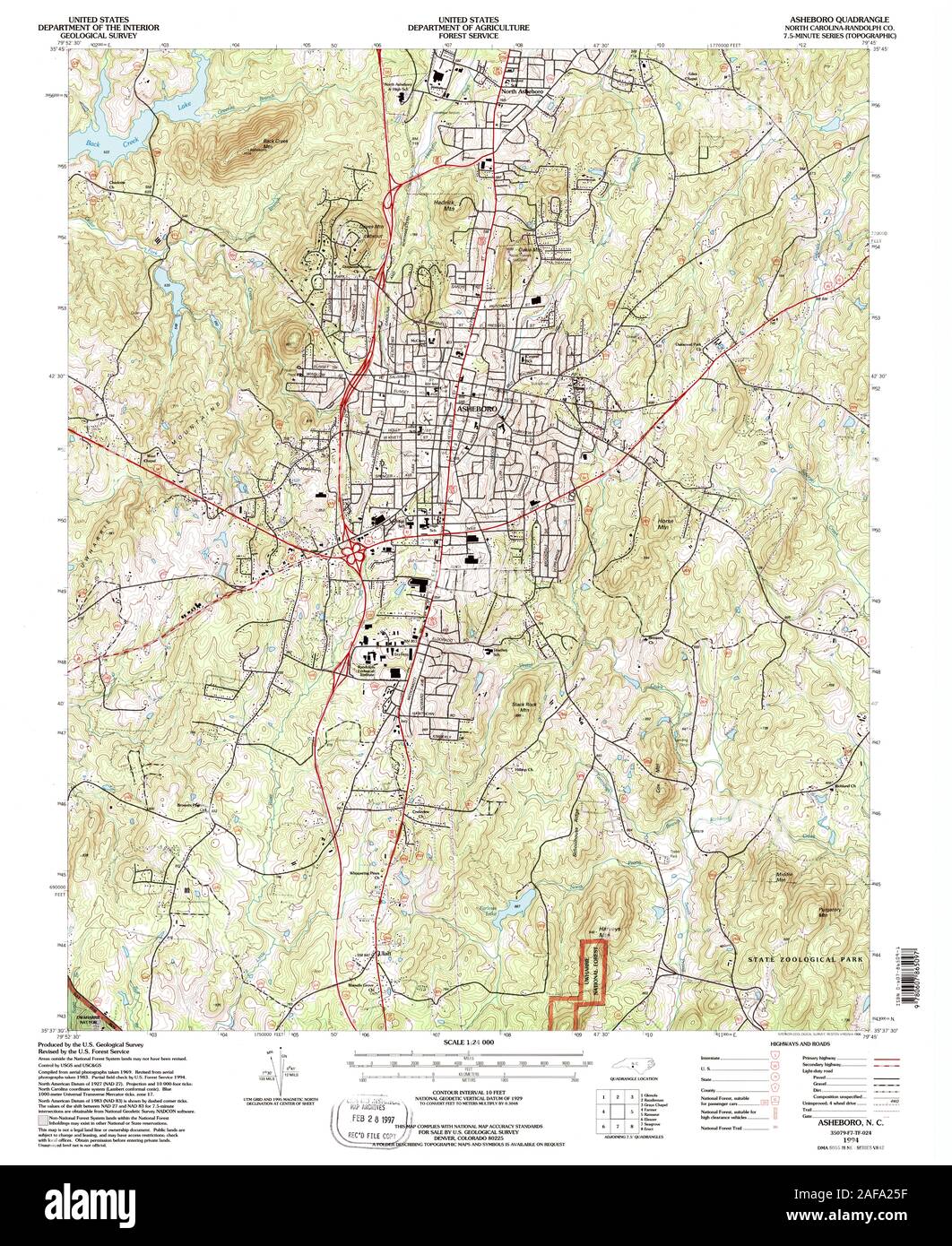 Asheboro map hi-res stock photography and images - Alamy