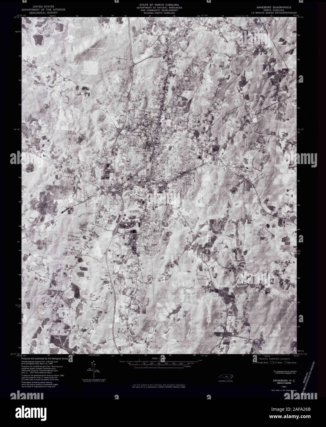 Asheboro map hi-res stock photography and images - Alamy