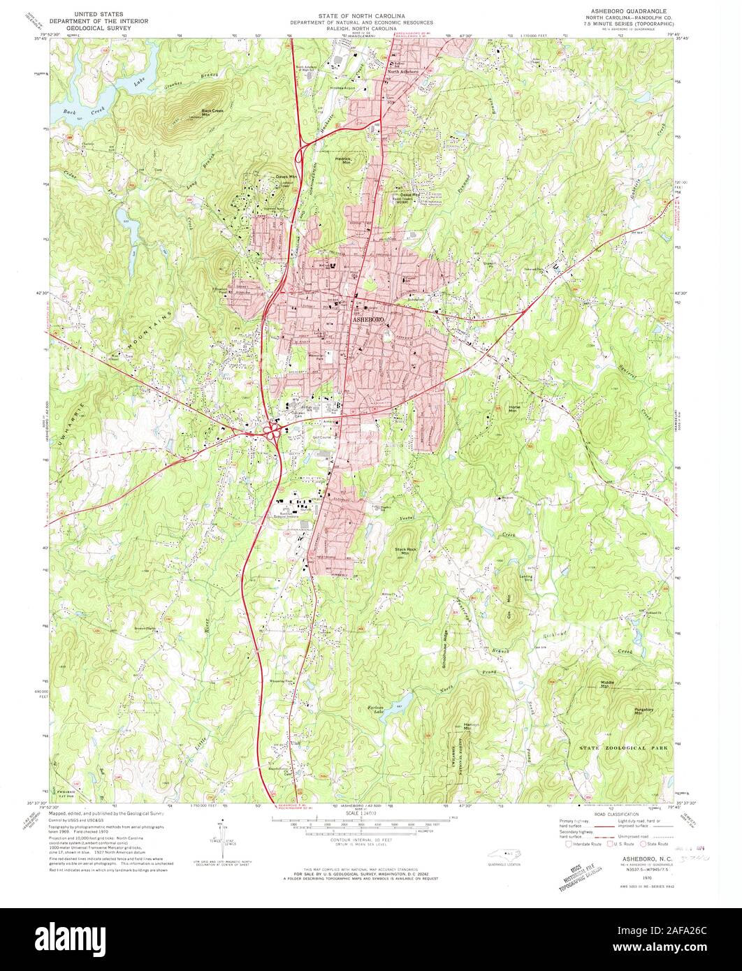 Asheboro map hi-res stock photography and images - Alamy
