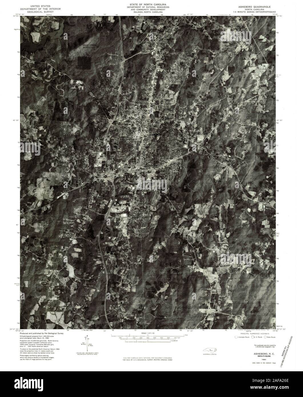 Asheboro map hi-res stock photography and images - Alamy