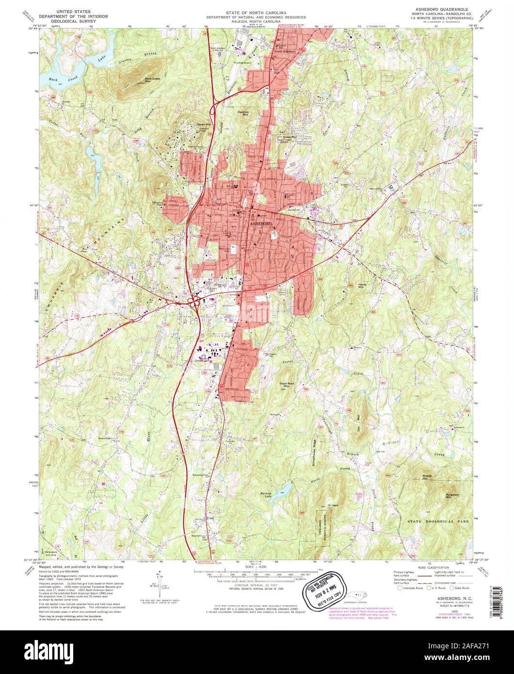 Asheboro map hi-res stock photography and images - Alamy