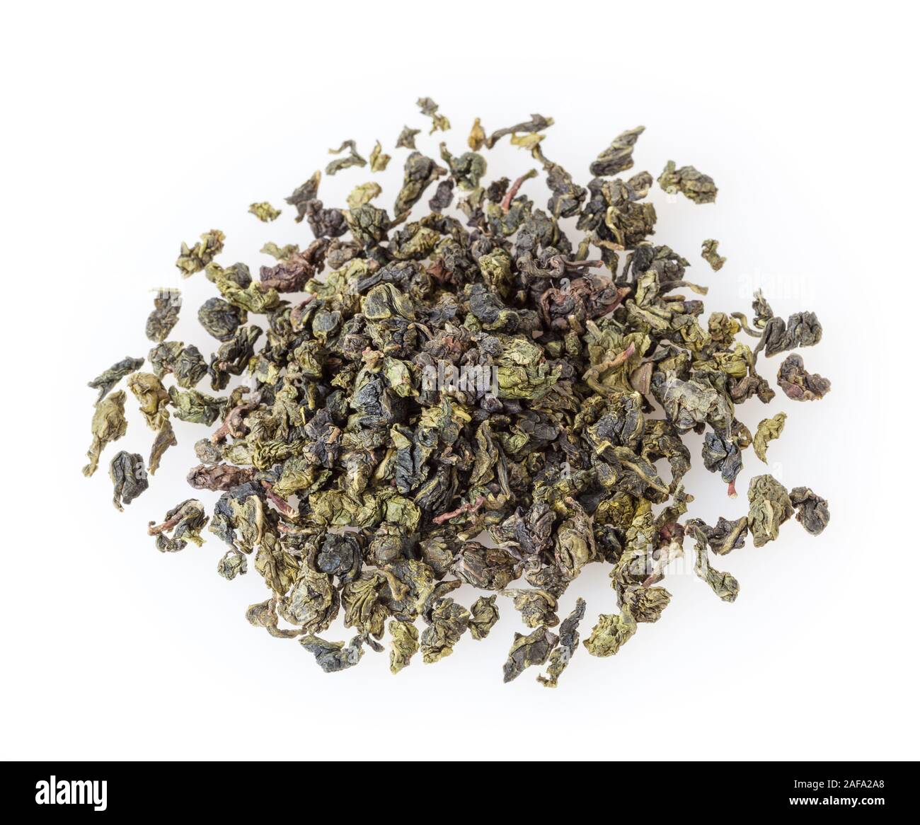 Green oolong tea isolated on white background Stock Photo - Alamy