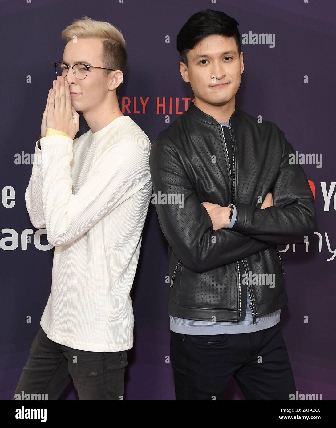 Los Angeles, USA. 13th Dec, 2019. Fin Flynn and David Trejo arrives at ...