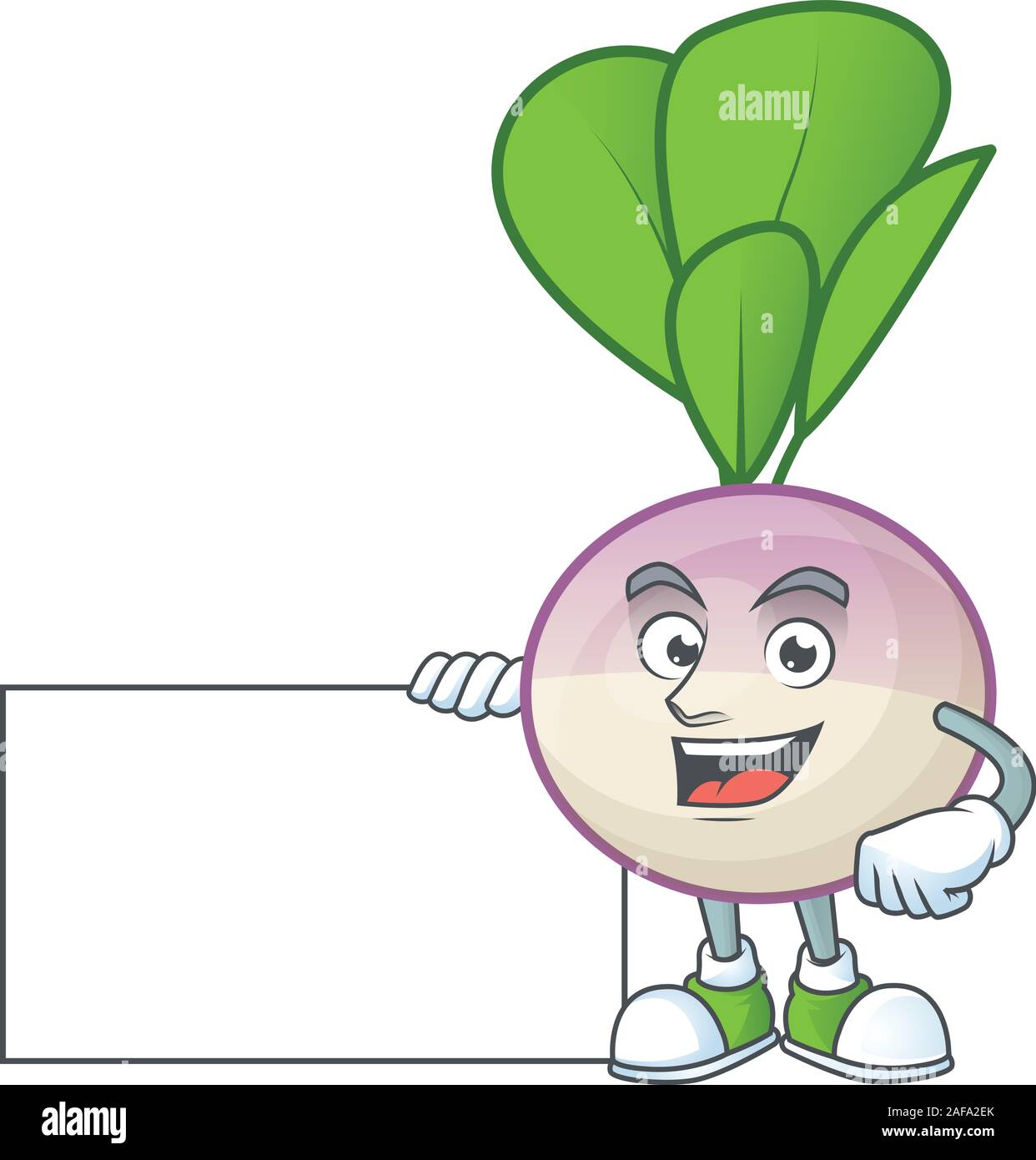 cute turnip cartoon character with a board Stock Vector Image & Art - Alamy