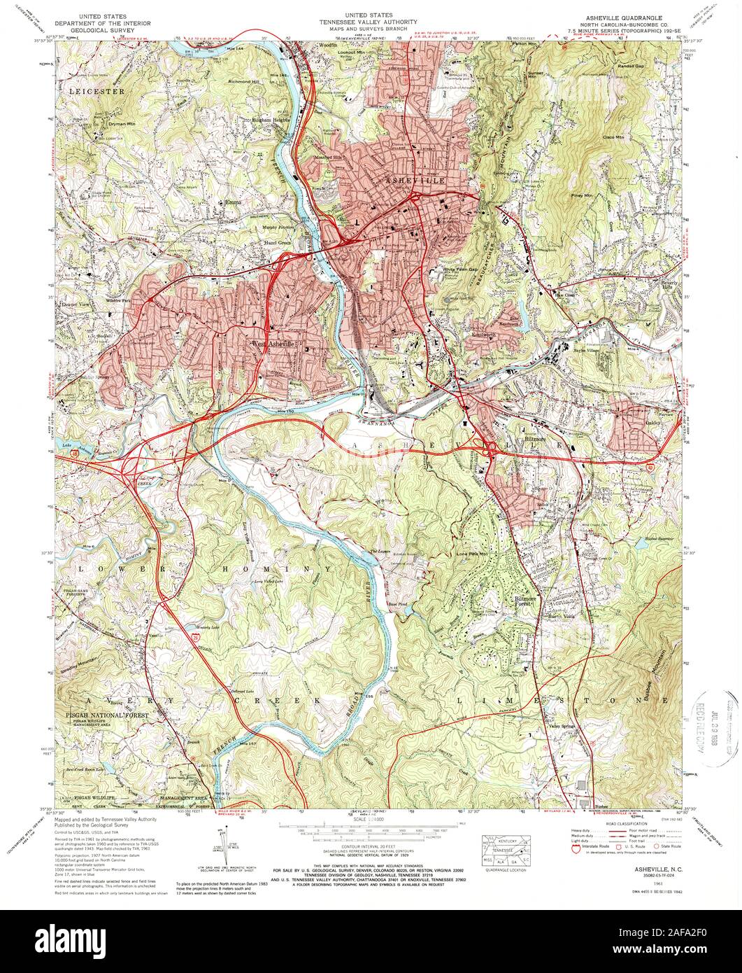 Map of asheville Cut Out Stock Images & Pictures - Alamy