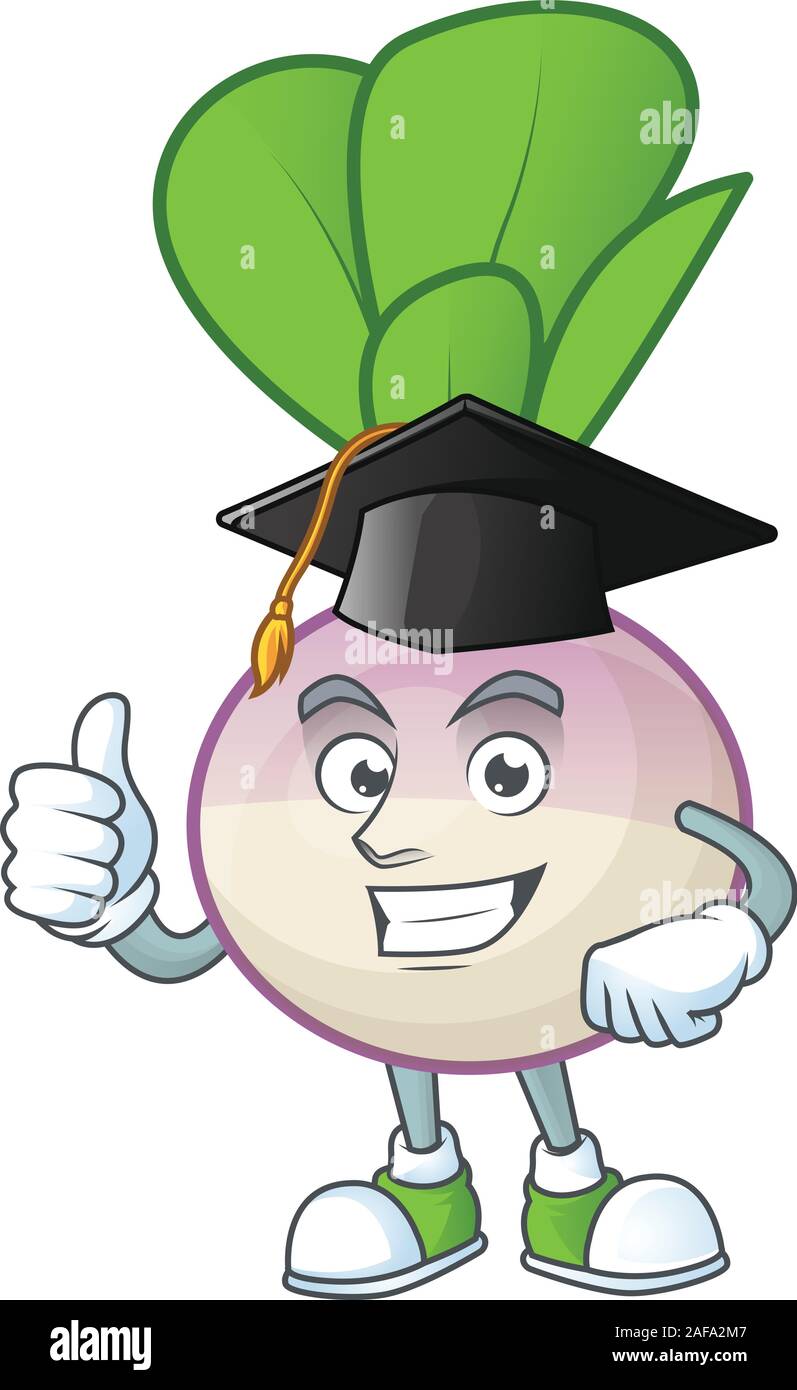Happy turnip wearing a black Graduation hat Stock Vector Image & Art ...