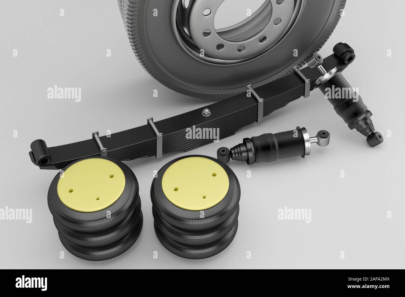 Many new auto parts for commercial transport truck. Spare parts for ...