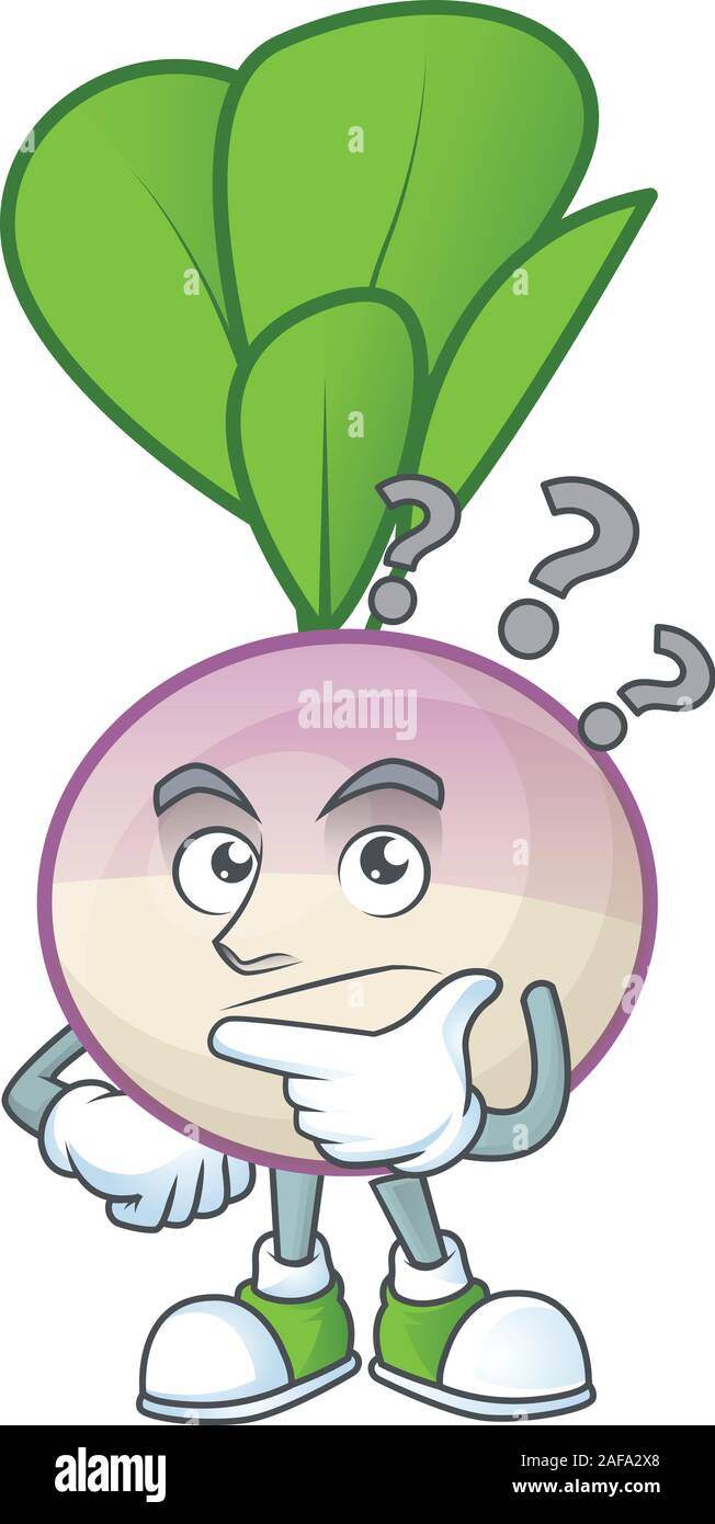 cartoon character of turnip with confuse gesture Stock Vector Image ...