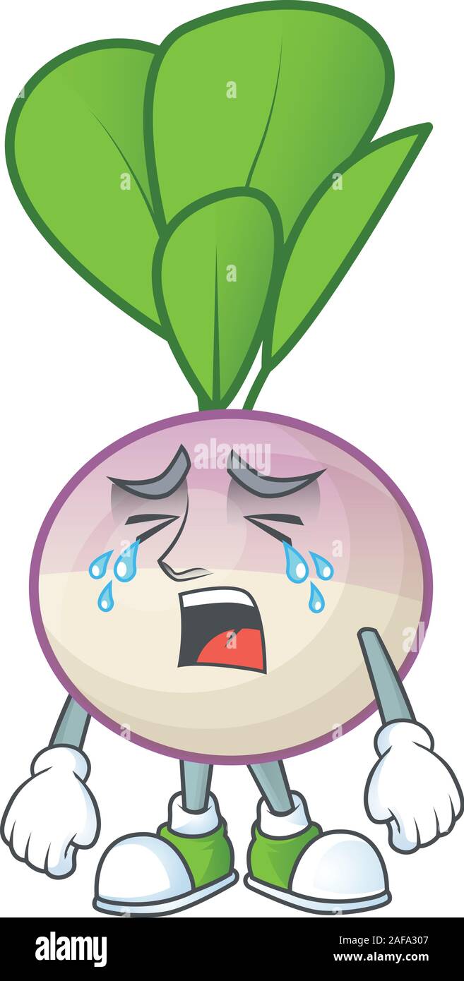 Sad Crying gesture turnip cartoon character style Stock Vector Image ...