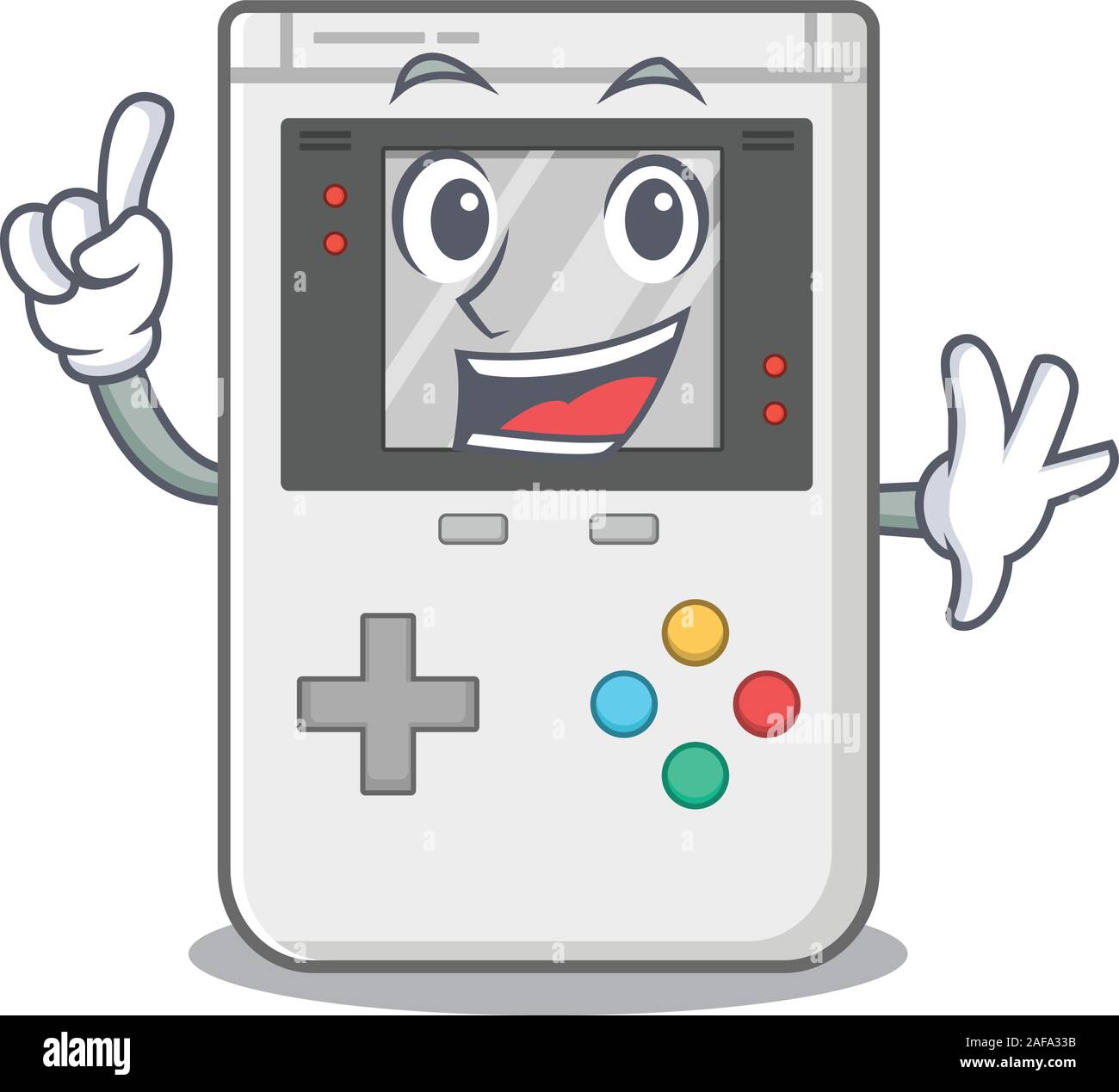One Finger handheld game Scroll in mascot cartoon character style Stock ...