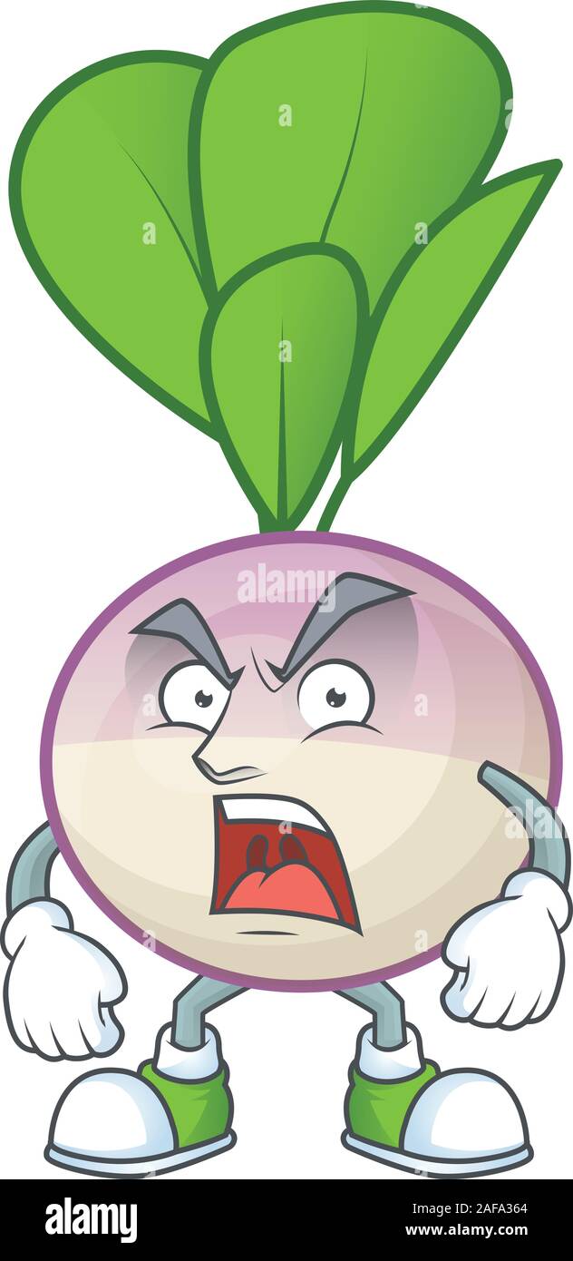 angry face of turnip cartoon character style Stock Vector Image & Art ...