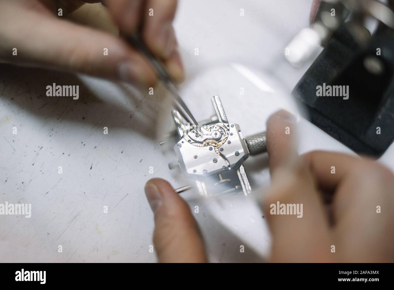 Watchmaker workshop repairing mechanical hi-res stock photography and ...