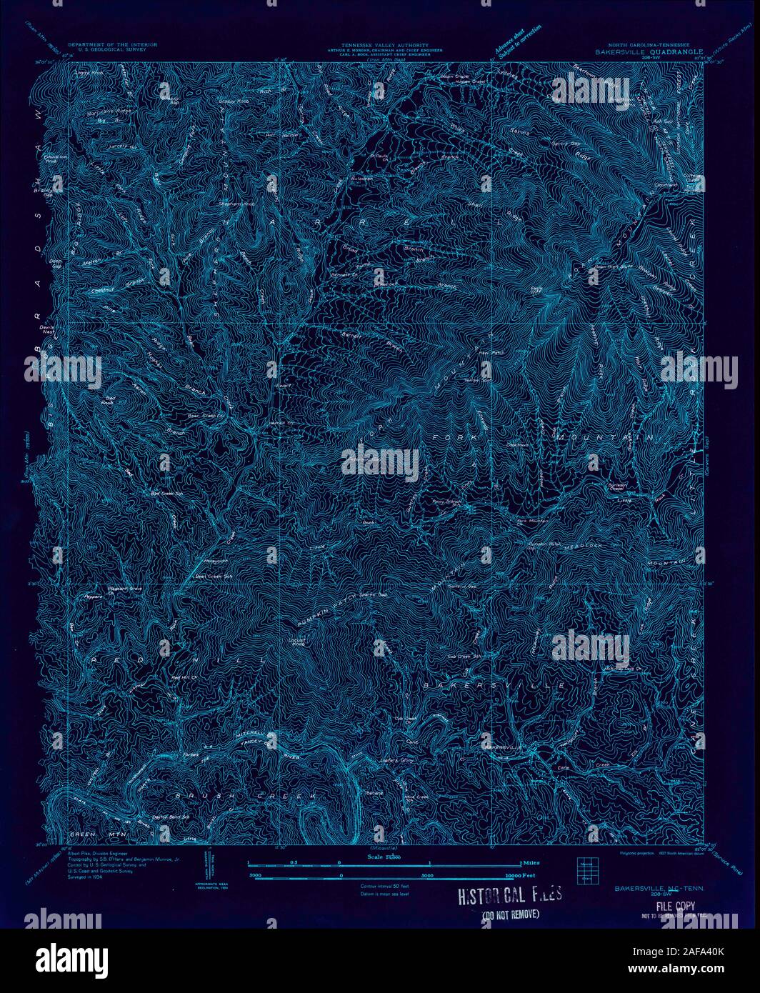 Map of bakersville hi-res stock photography and images - Alamy