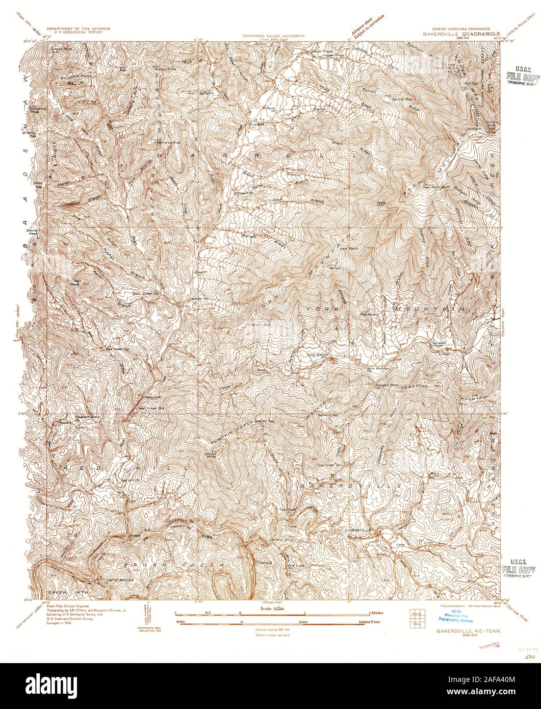 Bakersville map hi-res stock photography and images - Alamy