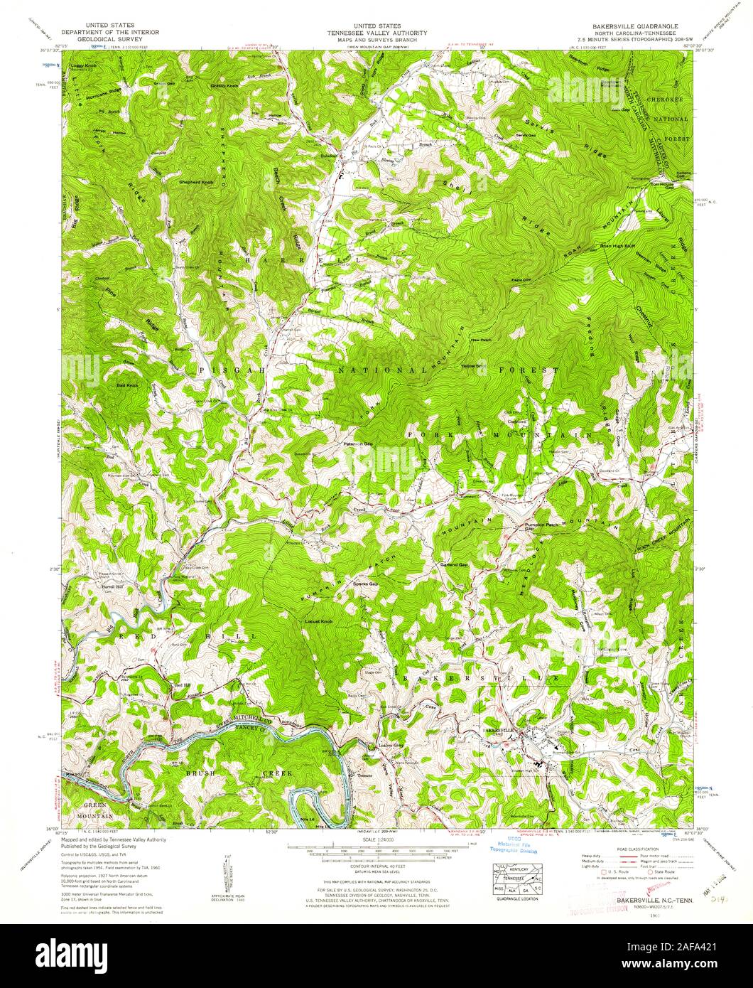 Bakersville map hi-res stock photography and images - Alamy