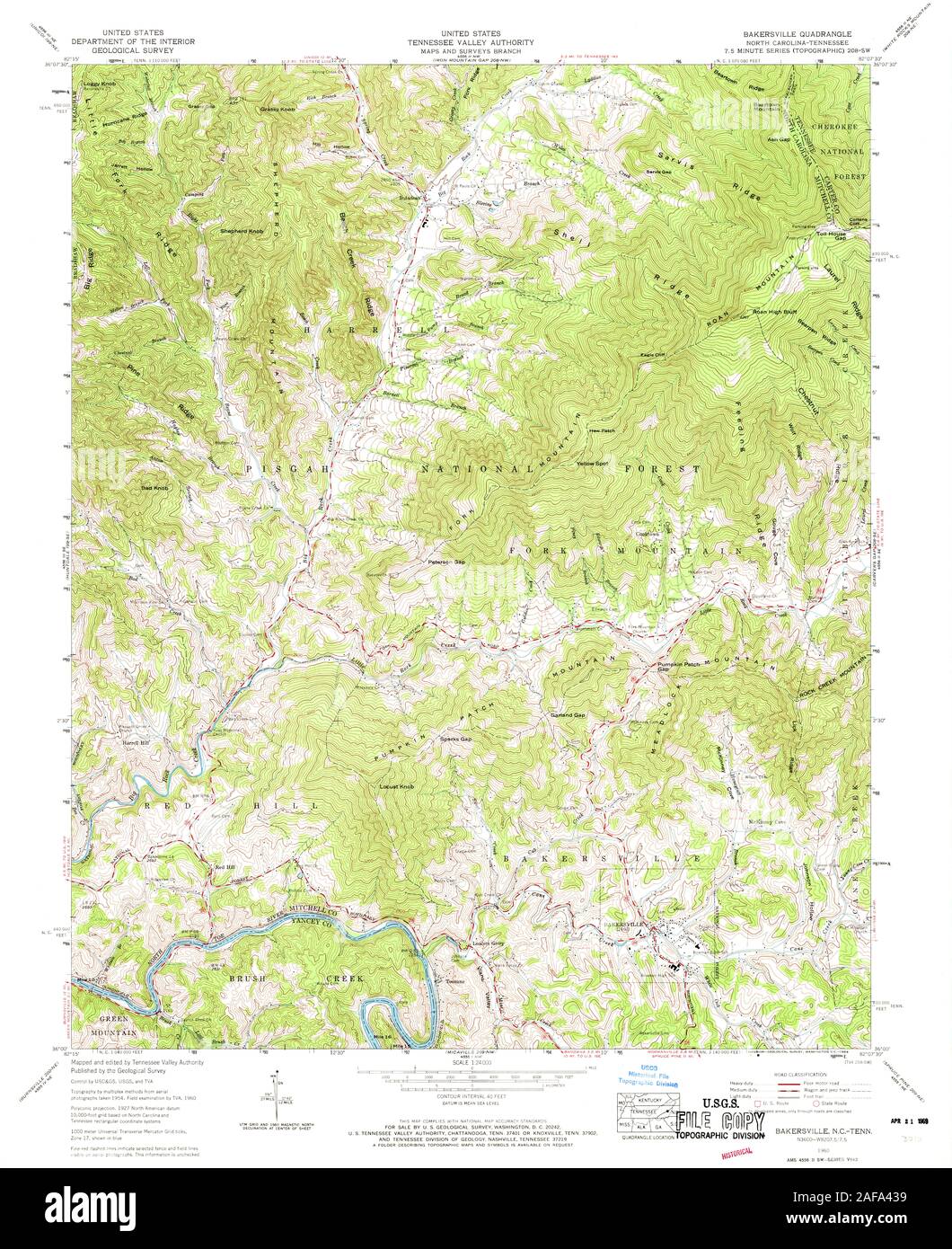 Bakersville map hi-res stock photography and images - Alamy
