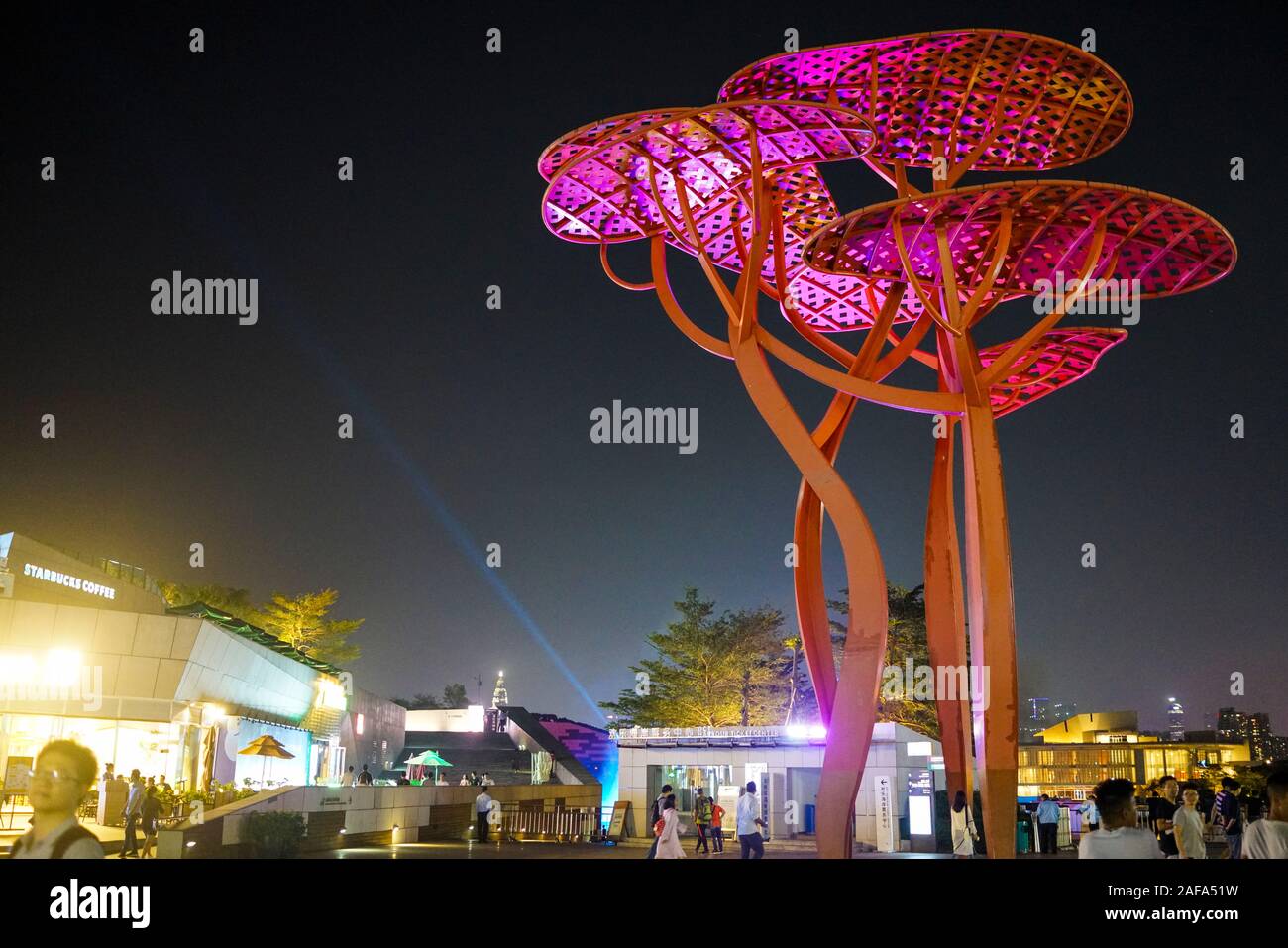 Shenzhen, China, November, 2018. OCT Harbour at night, formerly known ...