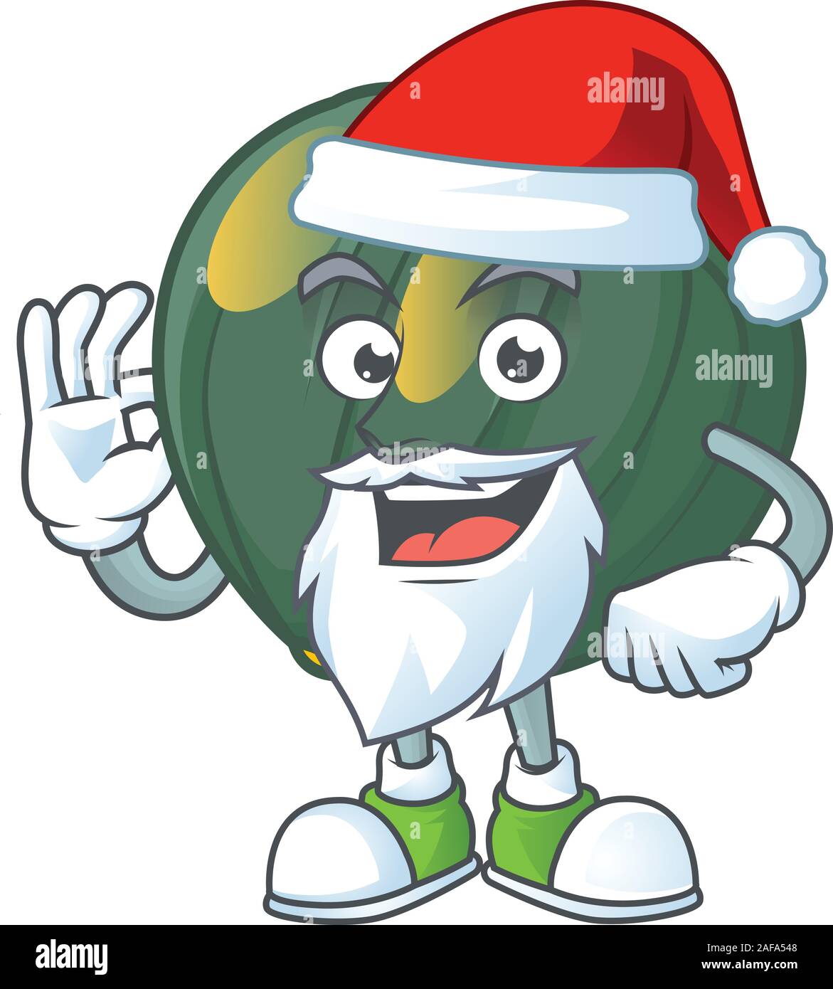 Happy acorn squash in Santa costume mascot style Stock Vector Image ...