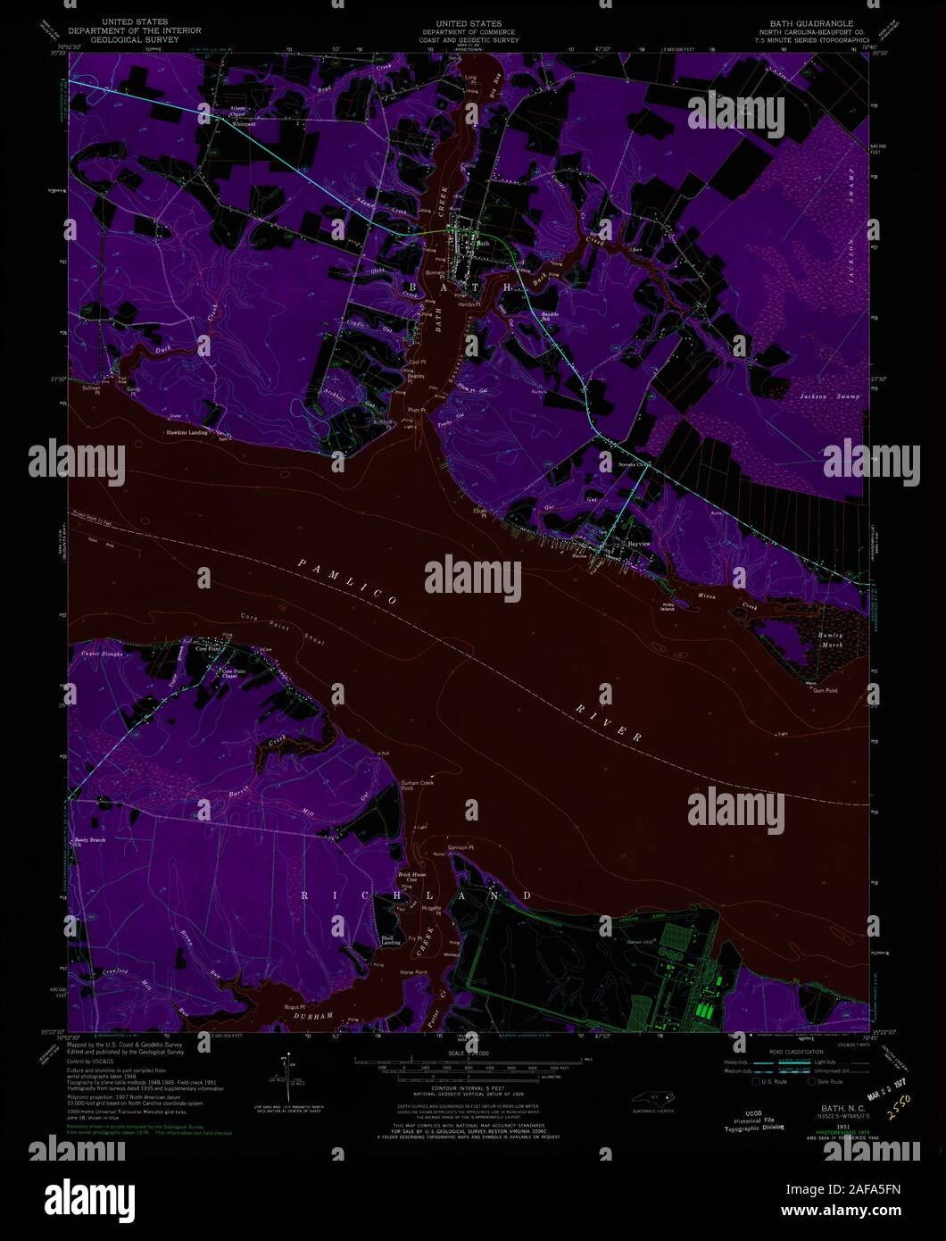Bath north carolina map hi-res stock photography and images - Alamy