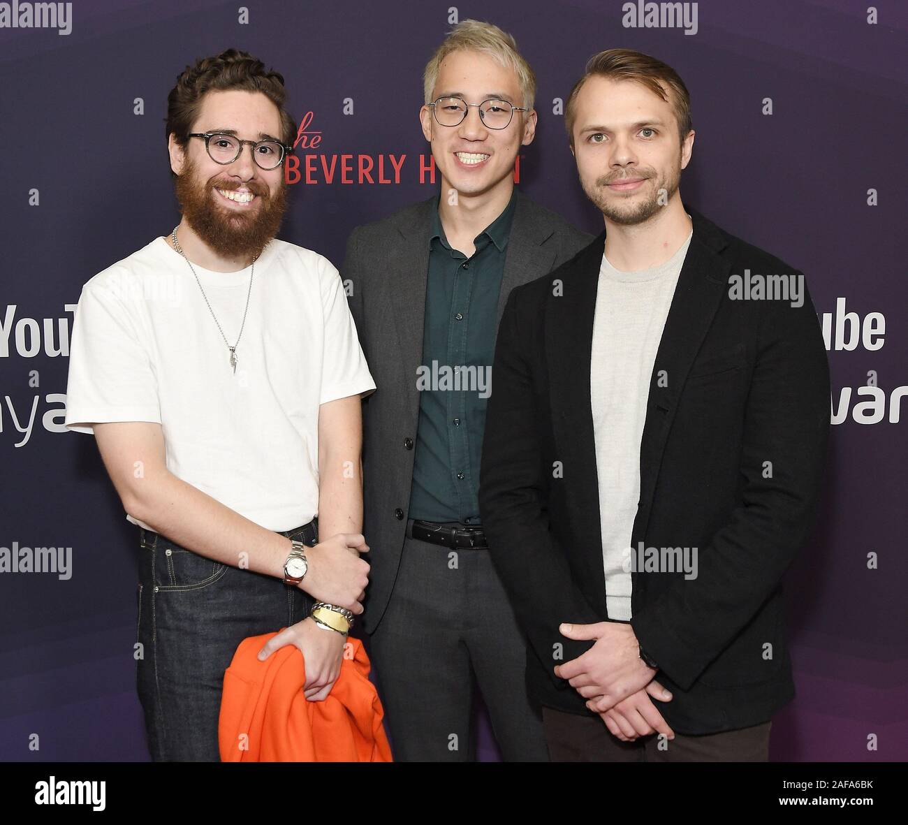 Los Angeles, USA. 13th Dec, 2019. (L-R) Adam Bianchi, Steven Lim and ...