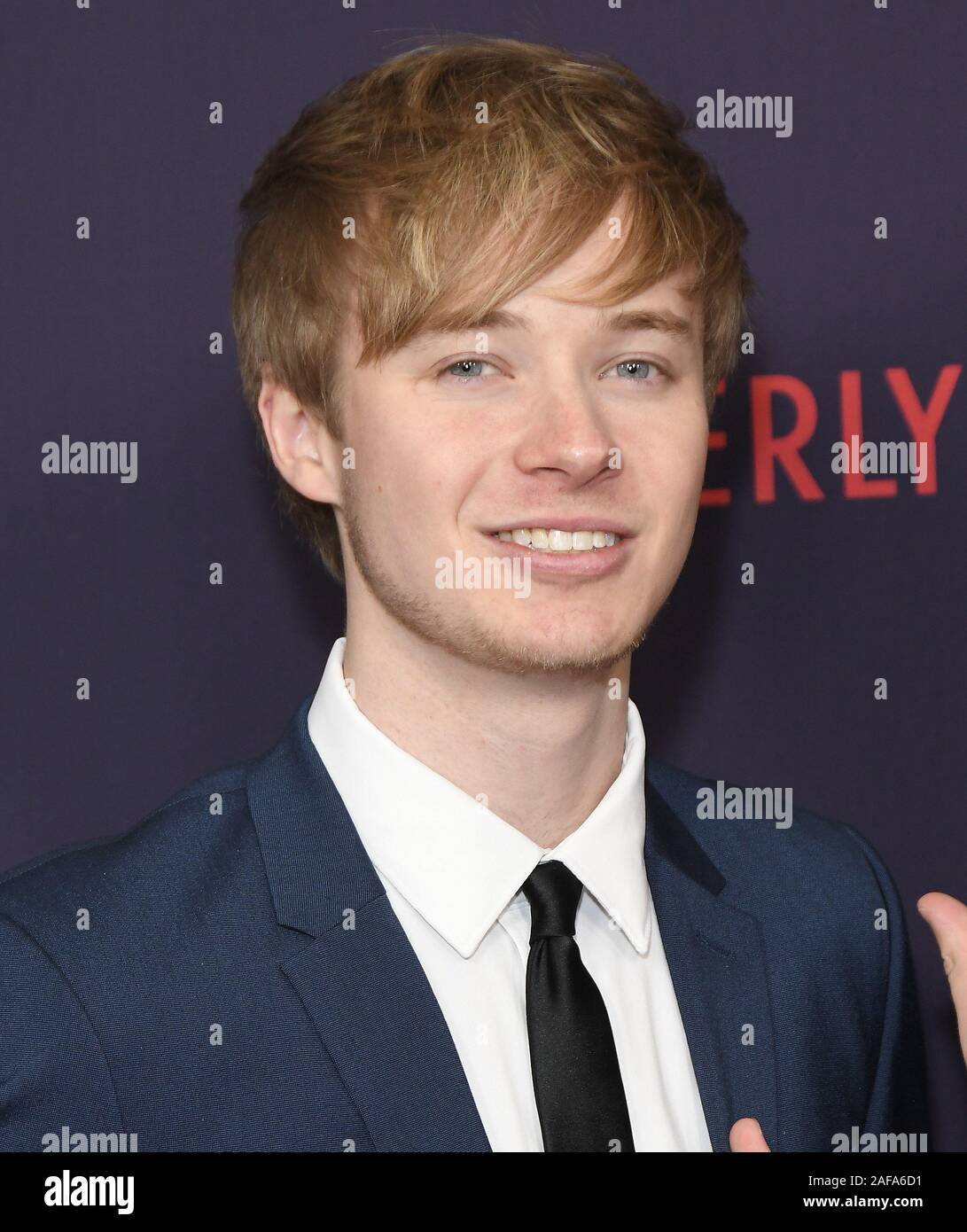 Los Angeles, USA. 13th Dec, 2019. Sam Golbach arrives at The 9th Annual ...