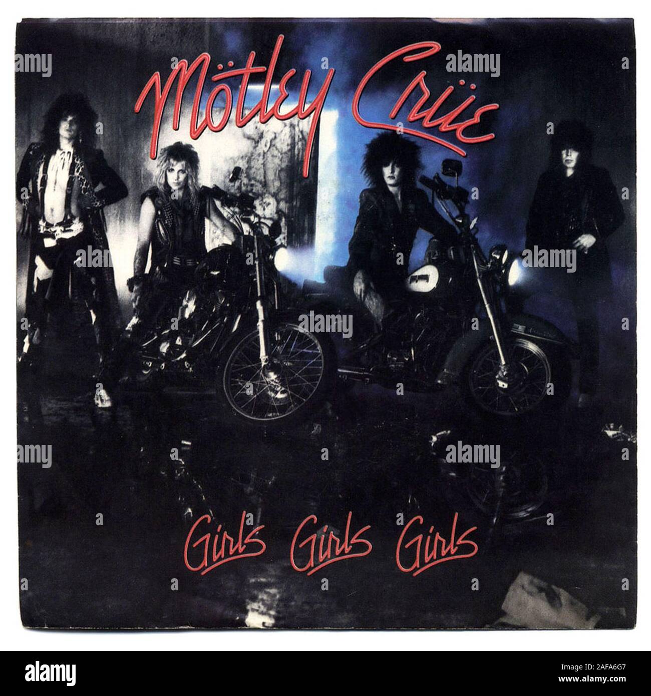 Mötley Crüe - Girls Girls Girls - Vintage vinyl record cover Stock ...