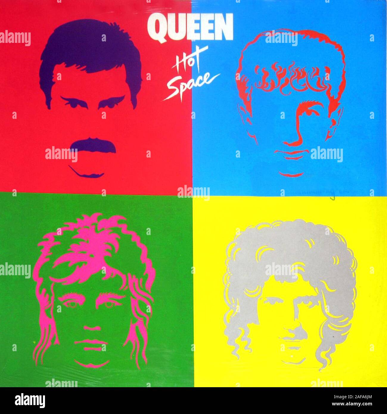 Queen Hot Space - Vintage vinyl record cover Stock Photo - Alamy