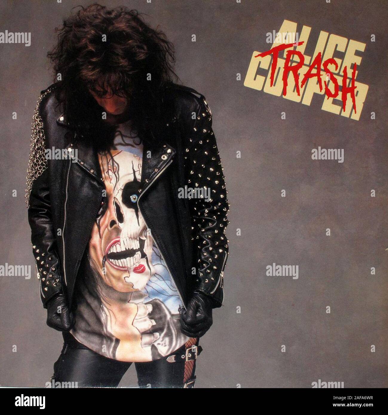 Alice Cooper Trash - Vintage vinyl record cover Stock Photo - Alamy