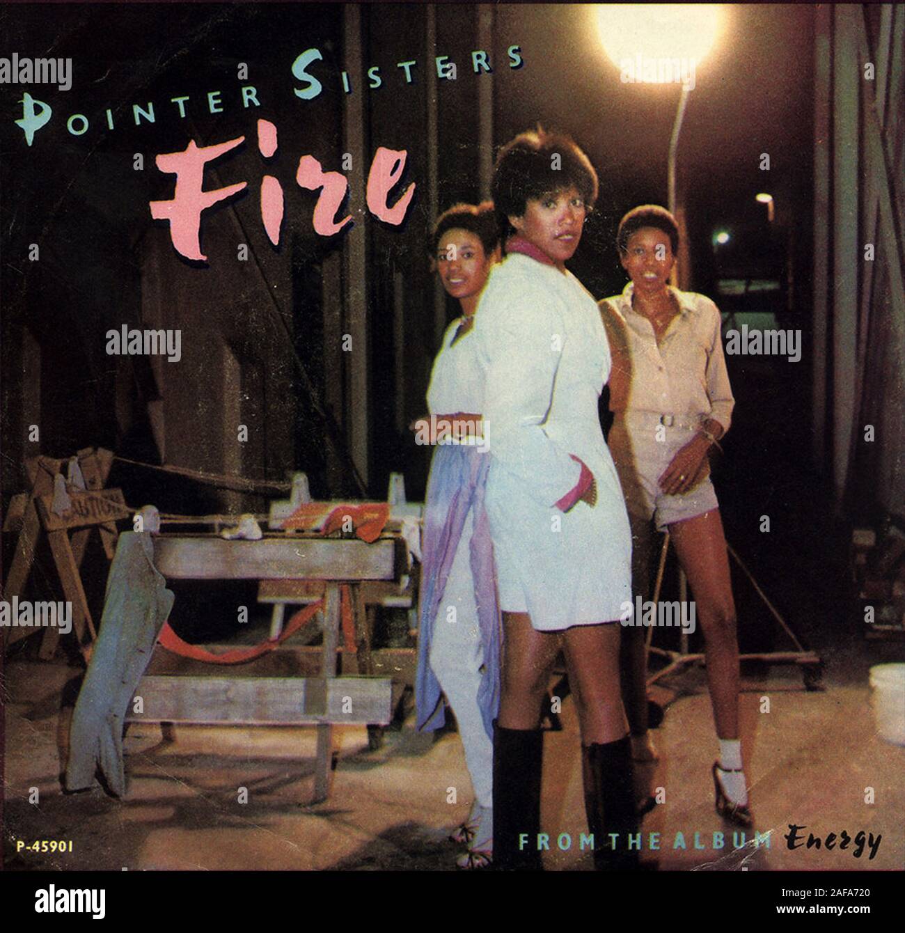 Pointer Sisters - Fire - Vintage vinyl record cover Stock Photo - Alamy