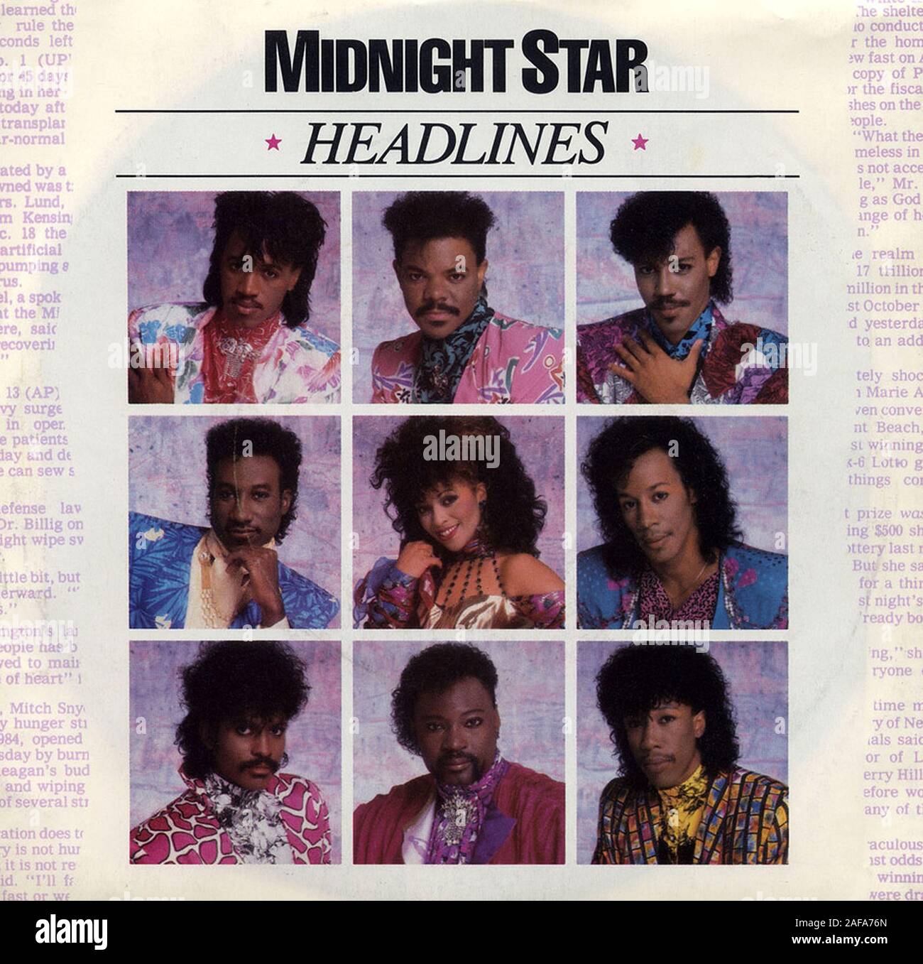 Midnight Star - Headlines - Vintage vinyl record cover Stock Photo - Alamy