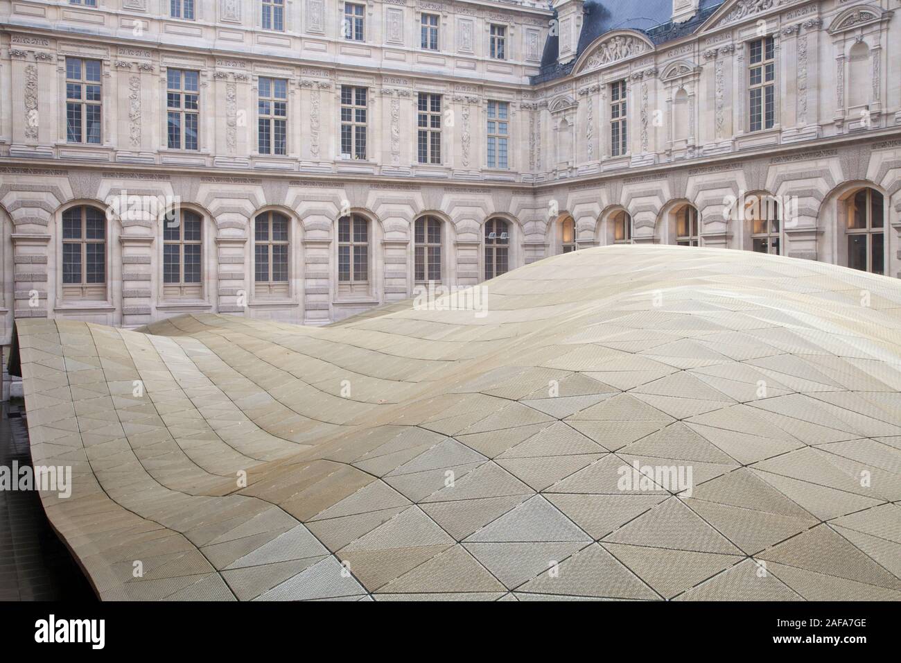 The golden roof canopy over the Visconti Courtyard which houses the ...