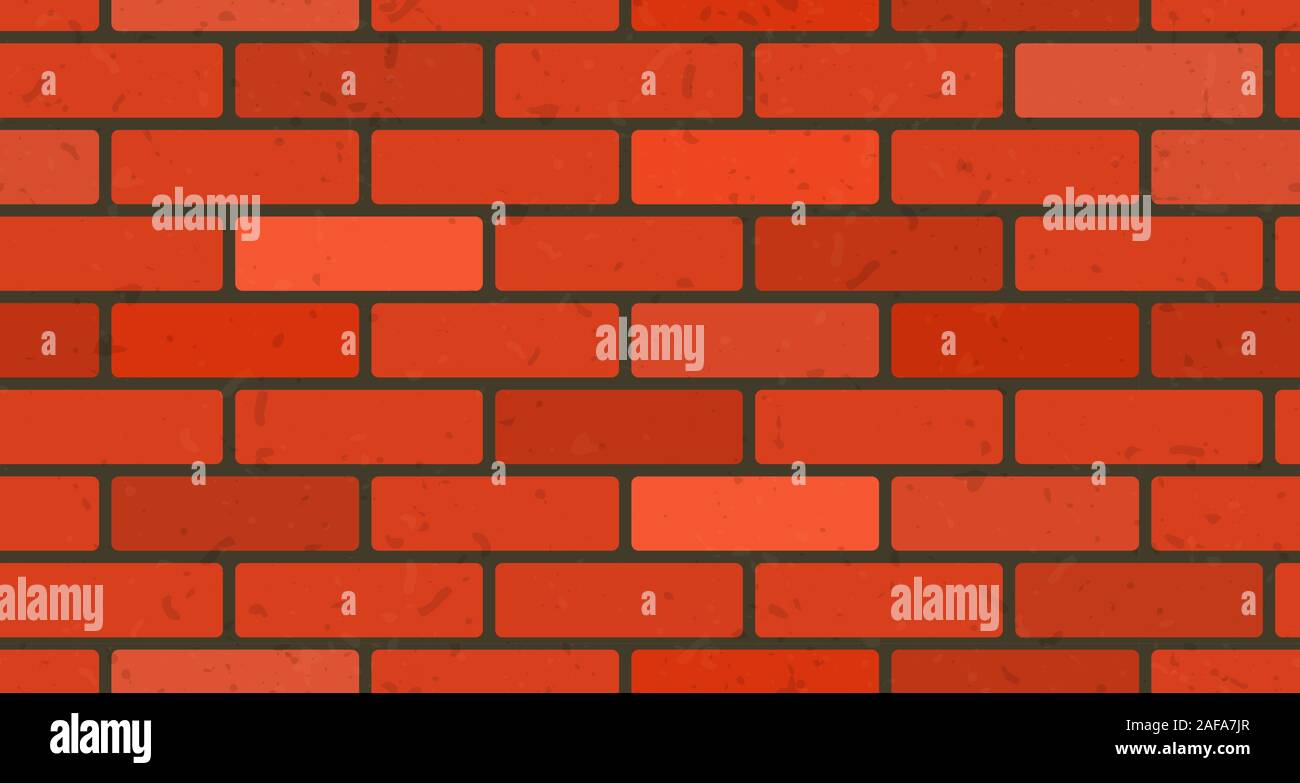 Brick seamless pattern background. Vector wall red brick texture Stock ...