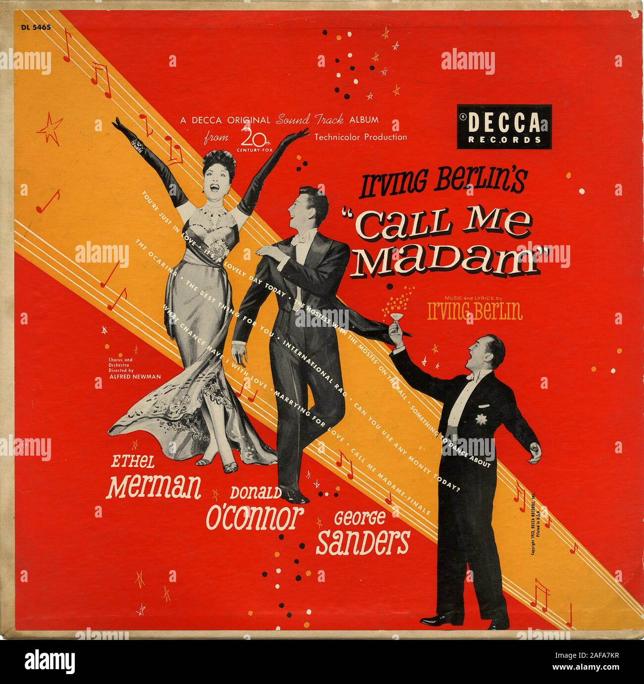Irving Berlin's - Call Me Madam - - Vintage vinyl album cover Stock ...