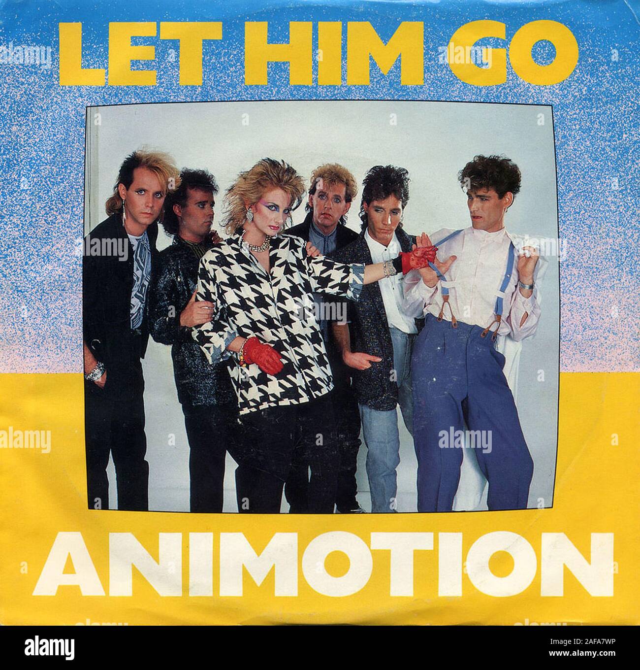 Animotion - Let Him Go - Vintage vinyl album cover Stock Photo - Alamy