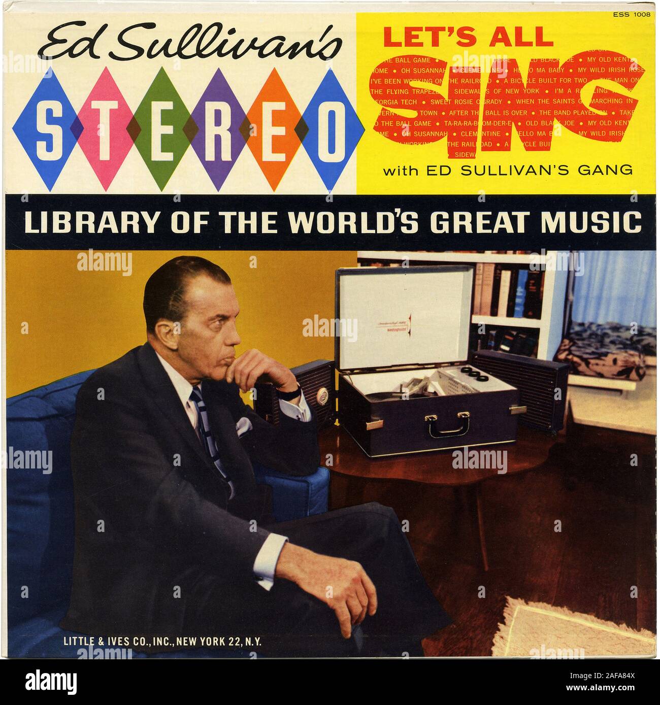 Ed Sullivan's Stereo Library - - Vintage vinyl record cover Stock Photo ...