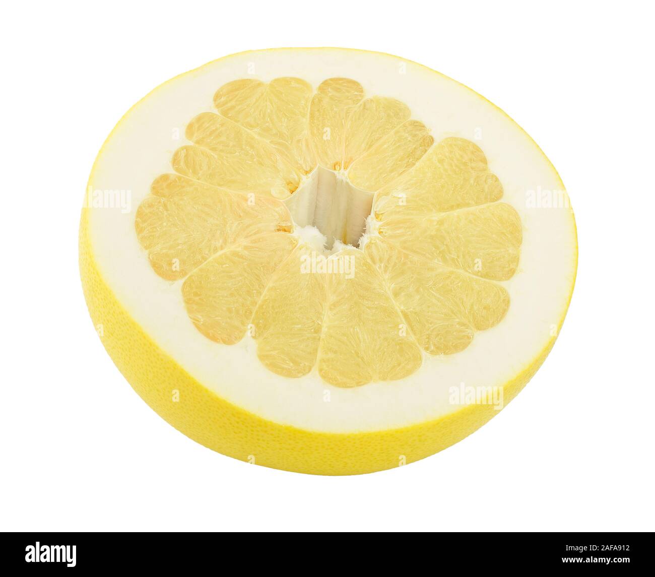 half of pomelo isolated on white background Stock Photo - Alamy