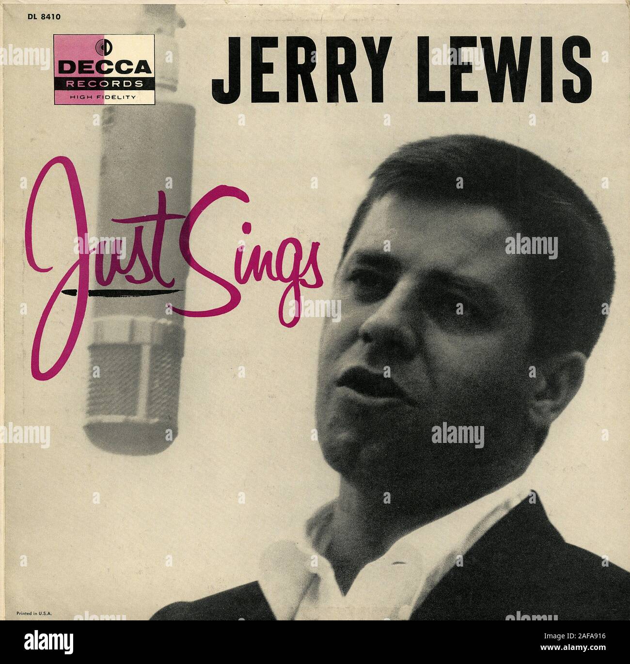 Jerry Lewis Just Sings - Vintage vinyl album cover Stock Photo - Alamy
