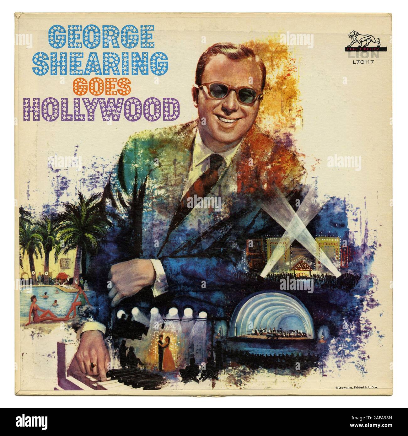 George Shearing Goes Hollywood - - Vintage vinyl record cover Stock ...