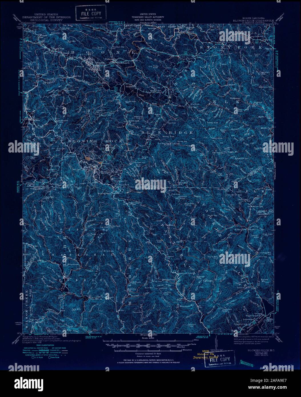 Map of blowing rock hi-res stock photography and images - Alamy