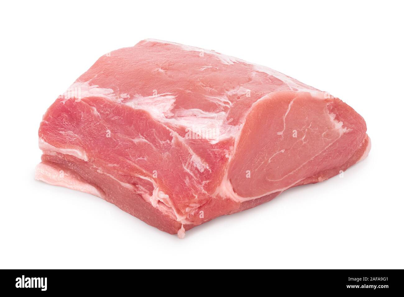 Raw pork meat isolated on white background Stock Photo - Alamy