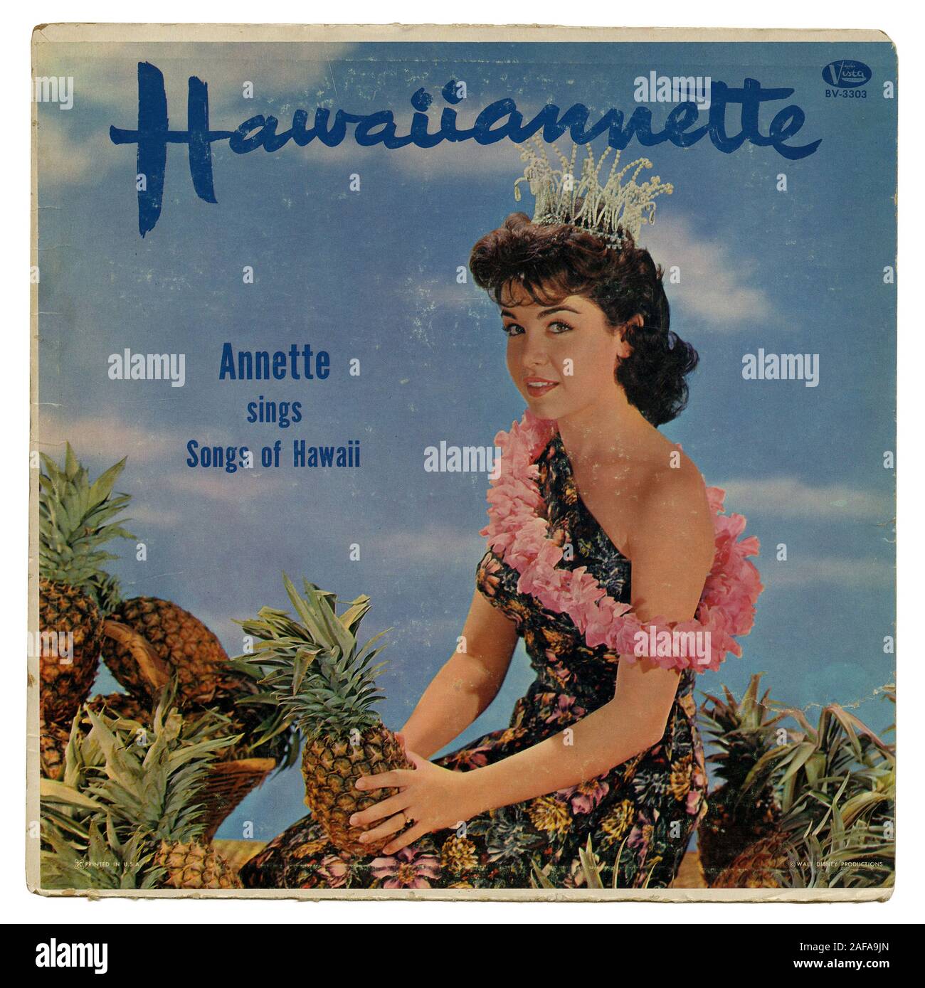 Hawaiiannette - - Vintage vinyl record cover Stock Photo - Alamy