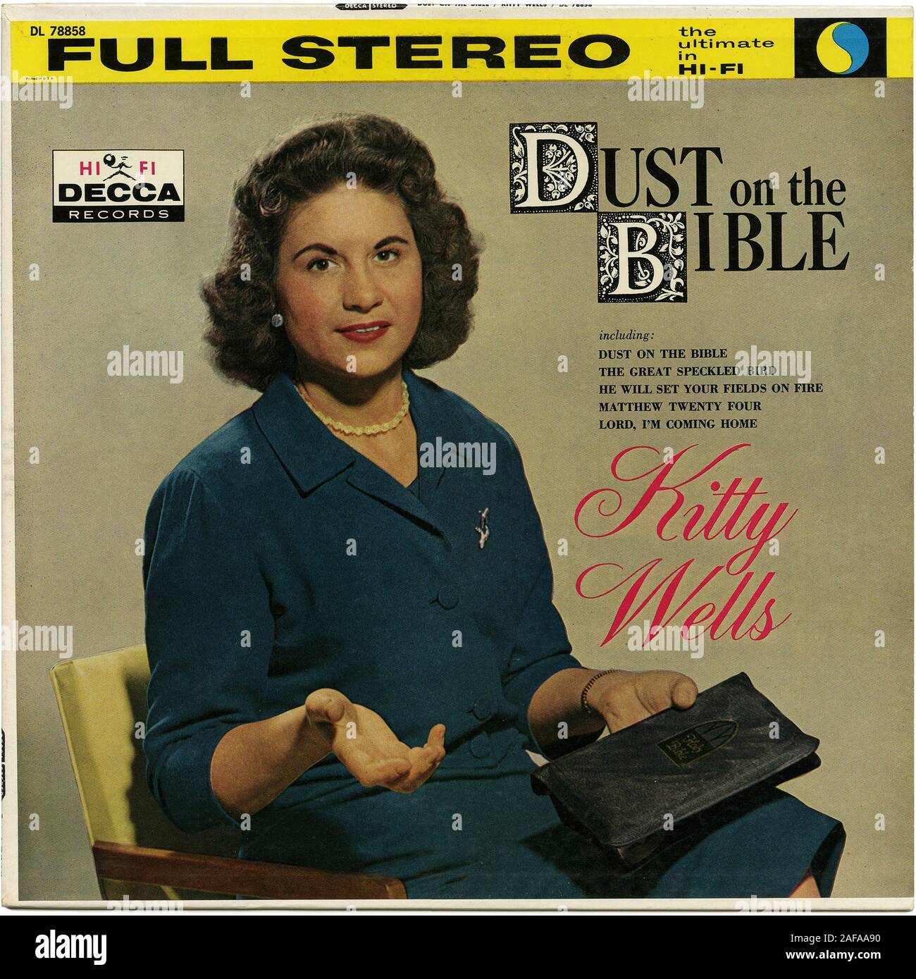 Dust On The Bible - - Vintage vinyl record cover Stock Photo - Alamy