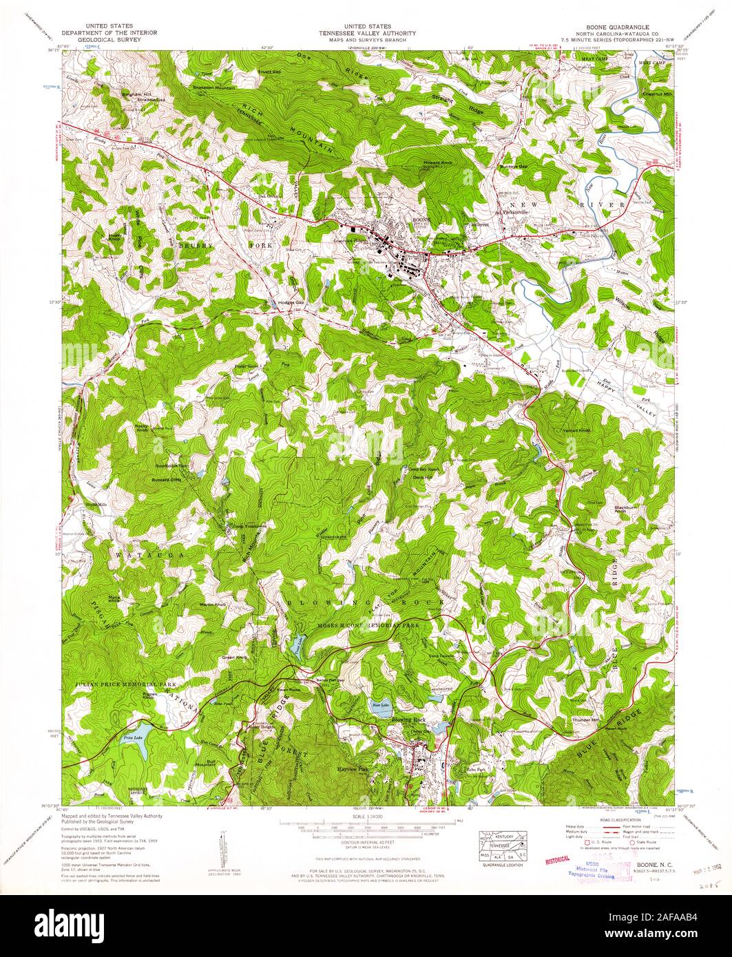 Map of boone north carolina hi-res stock photography and images - Alamy