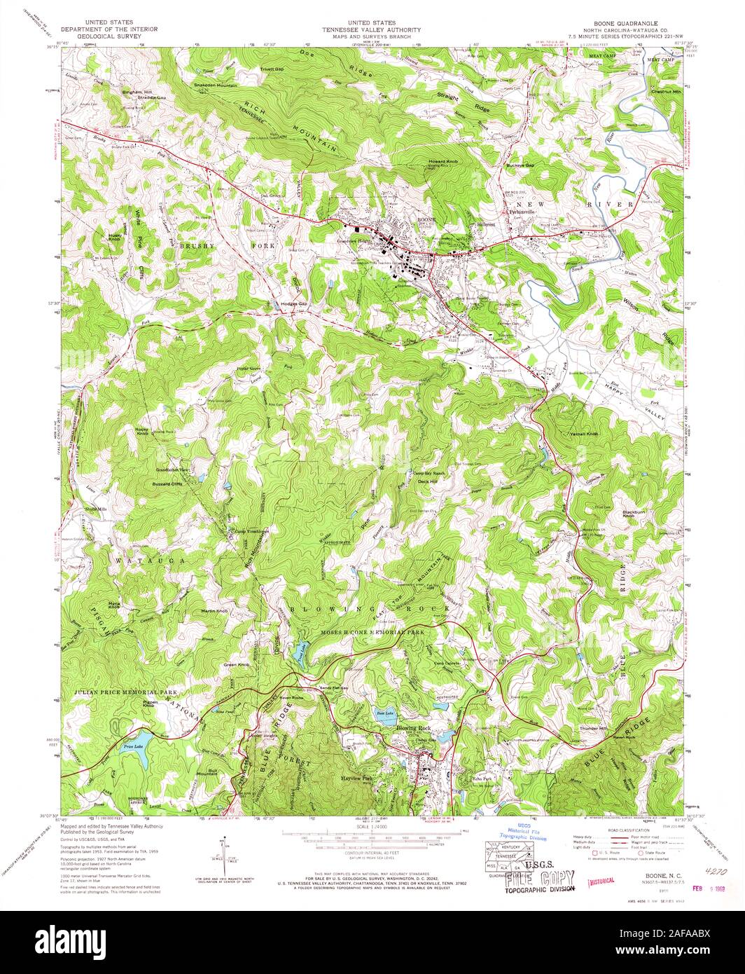 Map of boone north carolina hi-res stock photography and images - Alamy