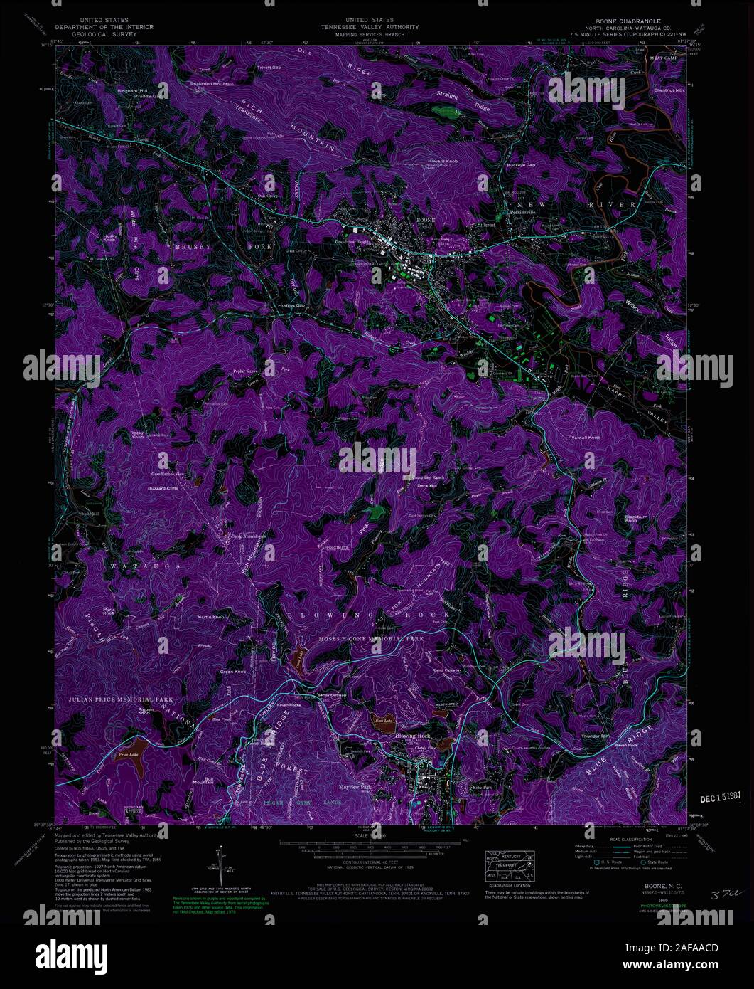 Boone north carolina map hi-res stock photography and images - Alamy