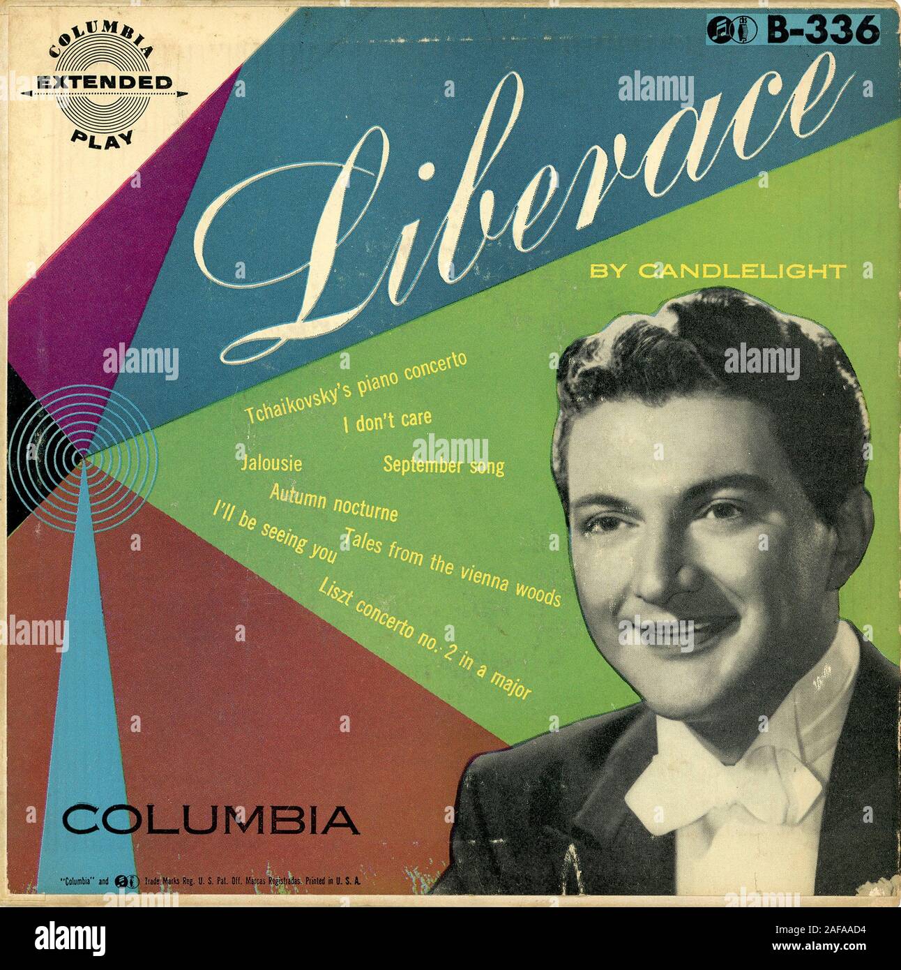 Liberace By Candlelight - Vintage vinyl album cover Stock Photo - Alamy
