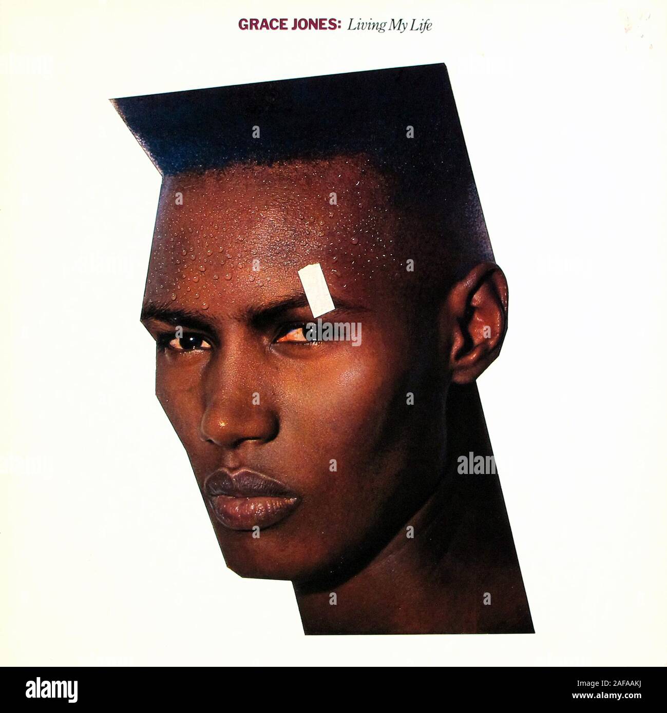 Grace Jones Living My Life - Vintage vinyl record cover Stock Photo - Alamy