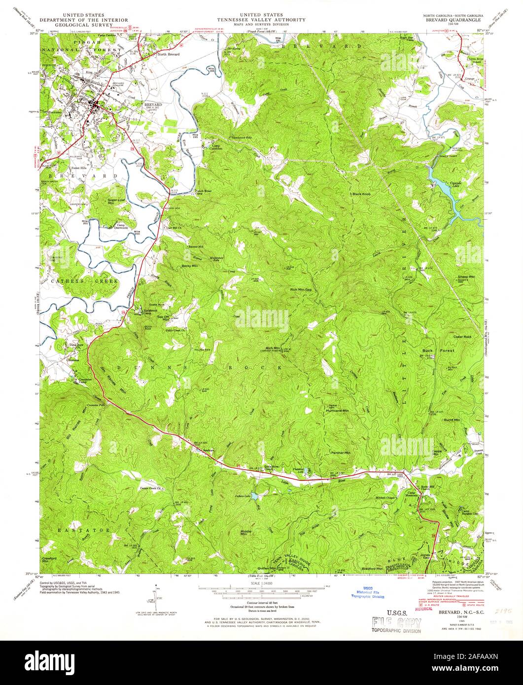 Map Of Brevard North Carolina High Resolution Stock Photography and ...