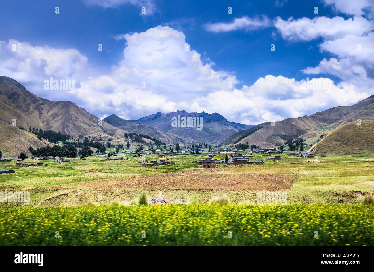Beautiful landscapes on the road between Puno and Cosco , Peru. South ...