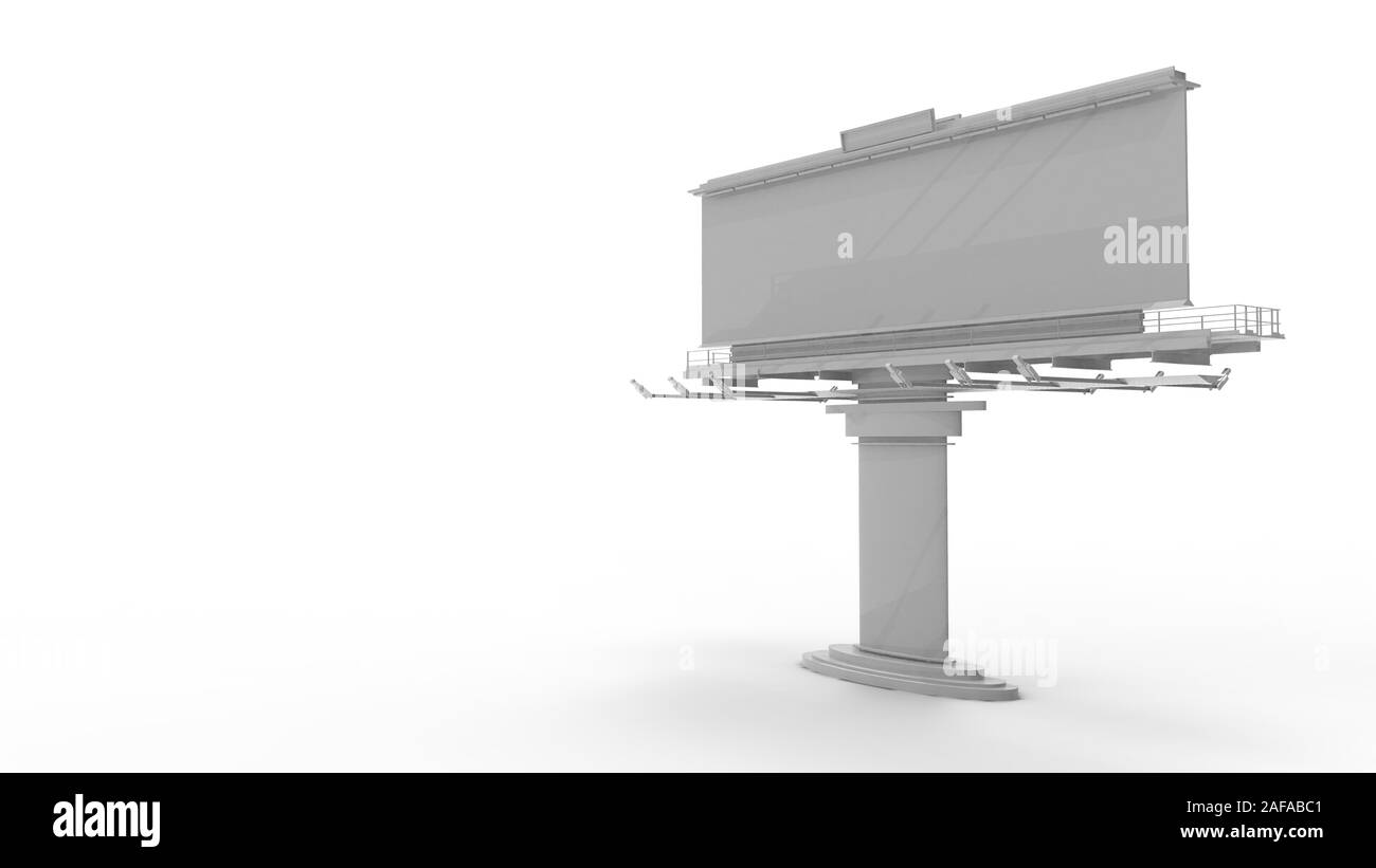 3d rendering of billboards isolated in white stucio background Stock ...